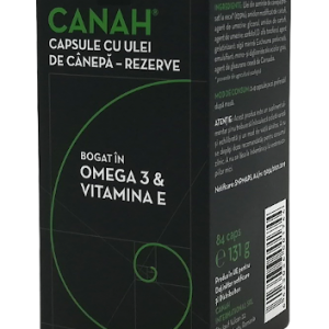 Rezerve capsule ulei cânepă Omega 3&6 | Produs 100% natural | Canah